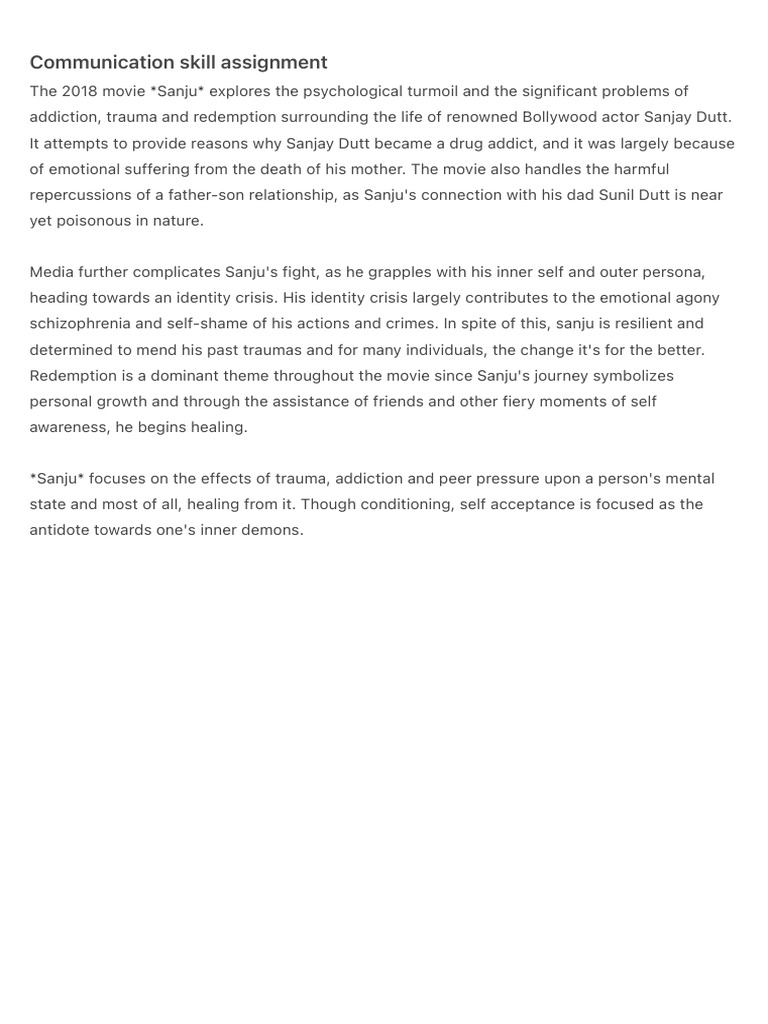 Communication Skill Assignment | PDF