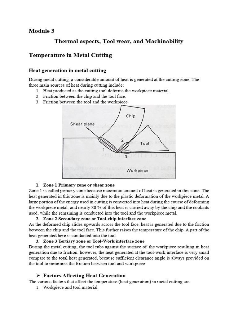 Machining Science and Metrology-Module 3 NOTES | PDF | Wear | Machining