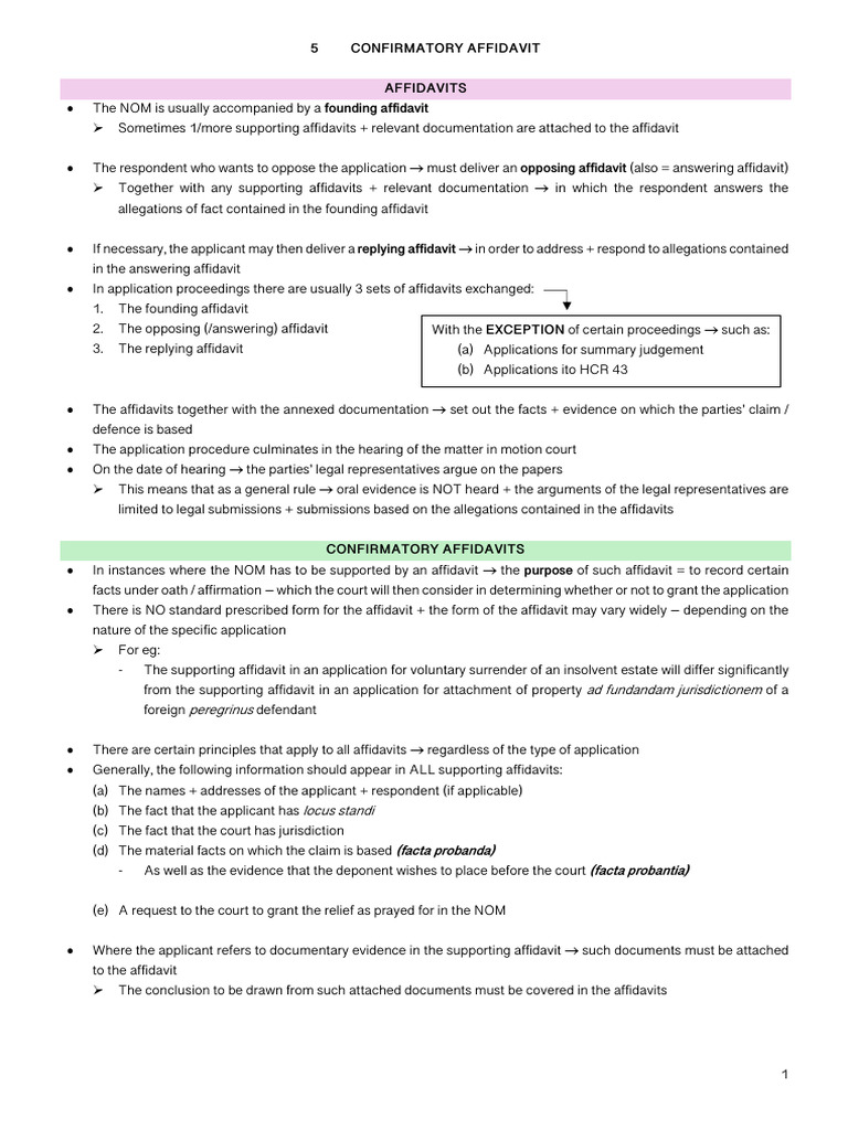 Understanding Confirmatory Affidavits | PDF | Affidavit | Justice