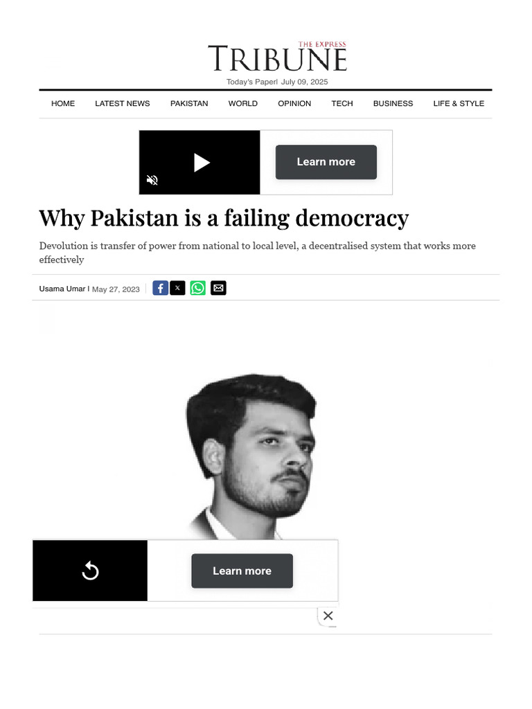 Why Pakistan Is A Failing Democracy - The Express Tribune | PDF ...