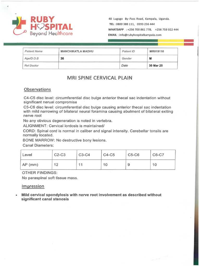 Mri Scans - Report | PDF