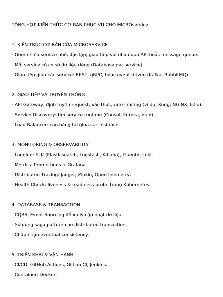 Microservice Summary | PDF