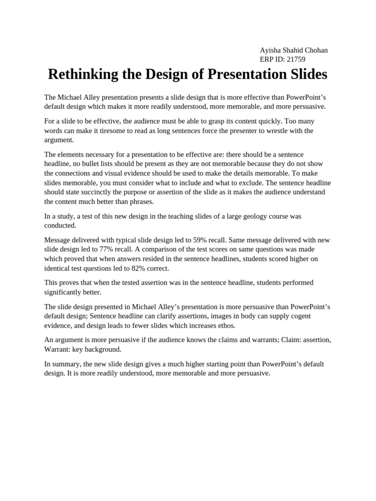 Effective Slide Design Insights | PDF