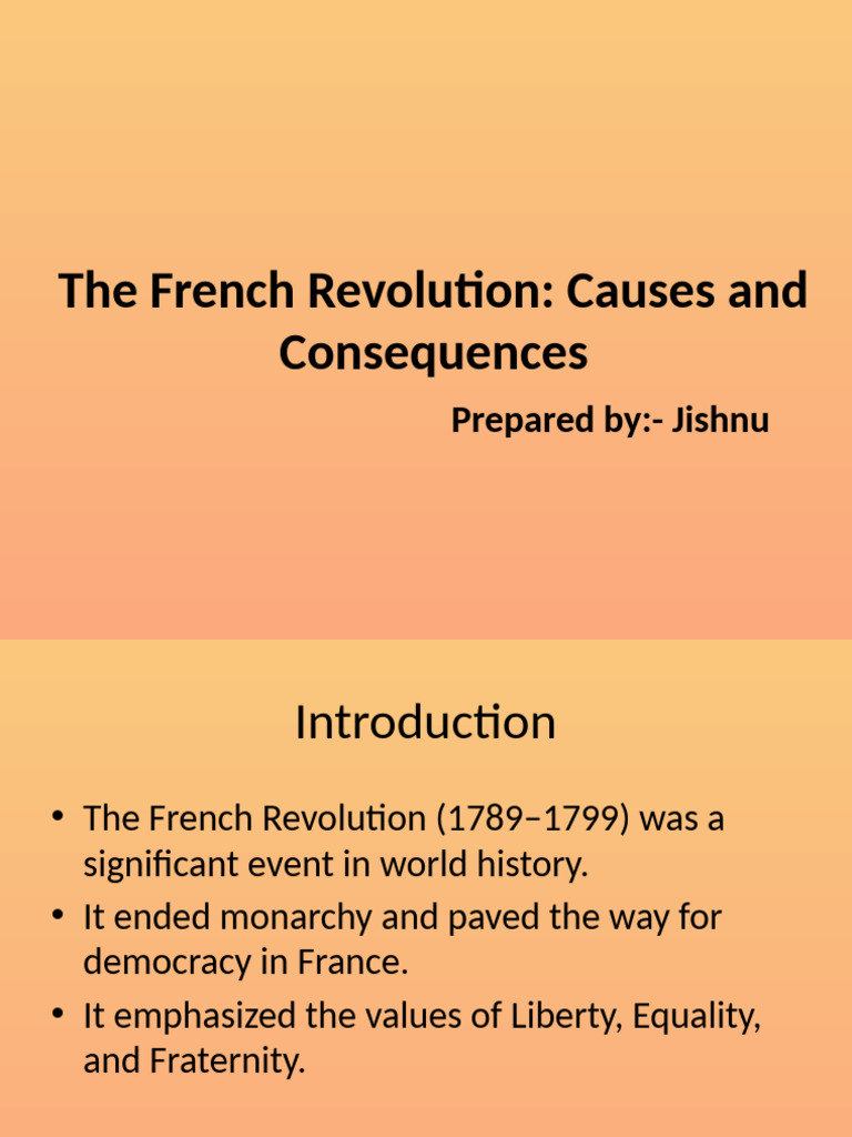 French Revolution Presentation Class IX | PDF