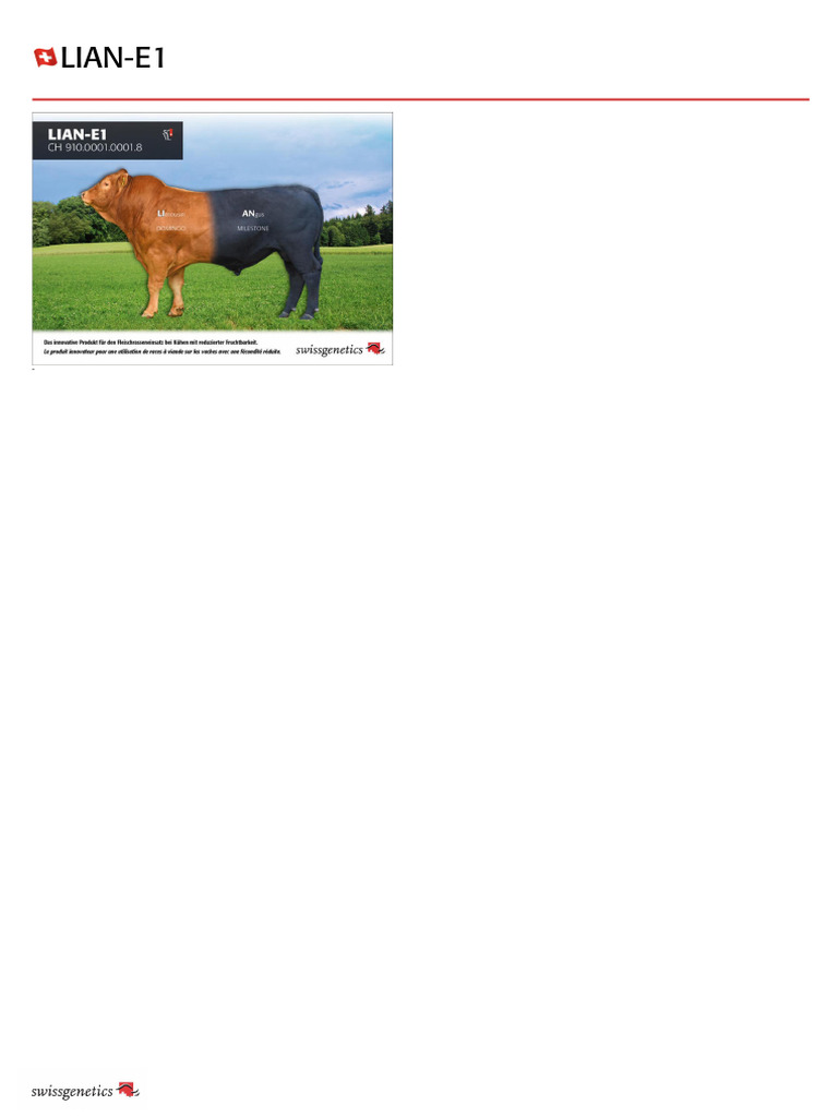 Swissgenetics - CH910000100018int - Lian Toro | PDF