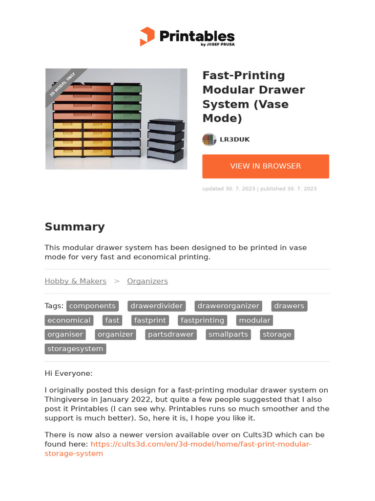 Fast Printing Modular Drawer System Vase Mode 86674d99 0335 47a1 9c96 ...