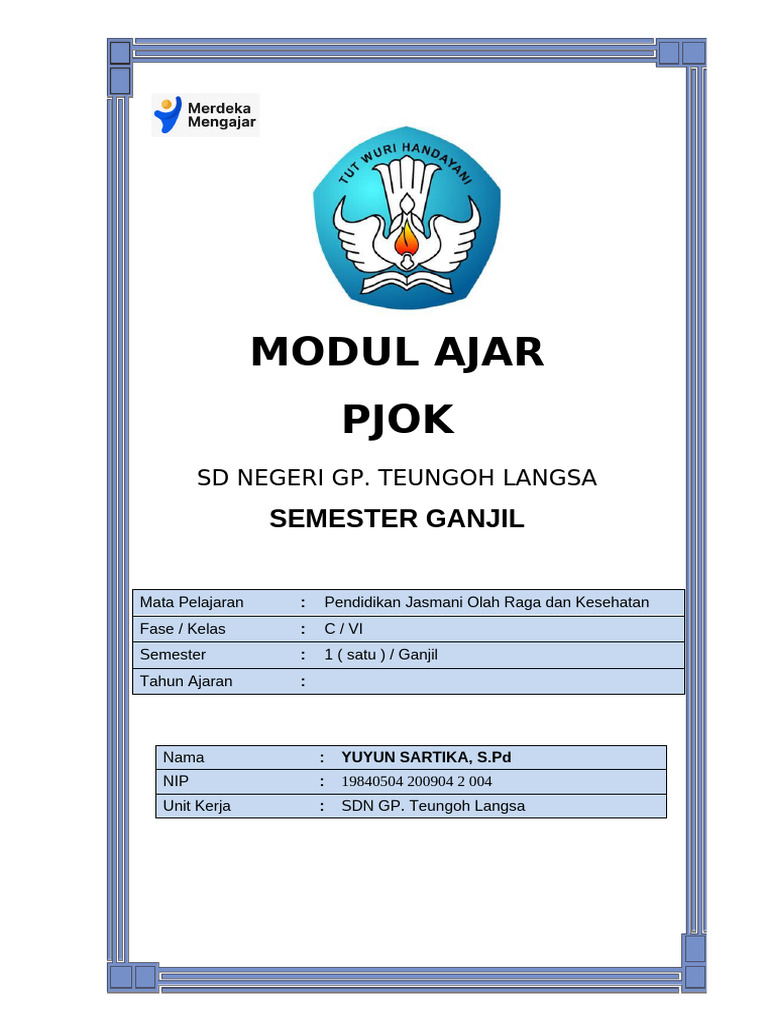 Cover-Modul Ajar (Silabus) | PDF