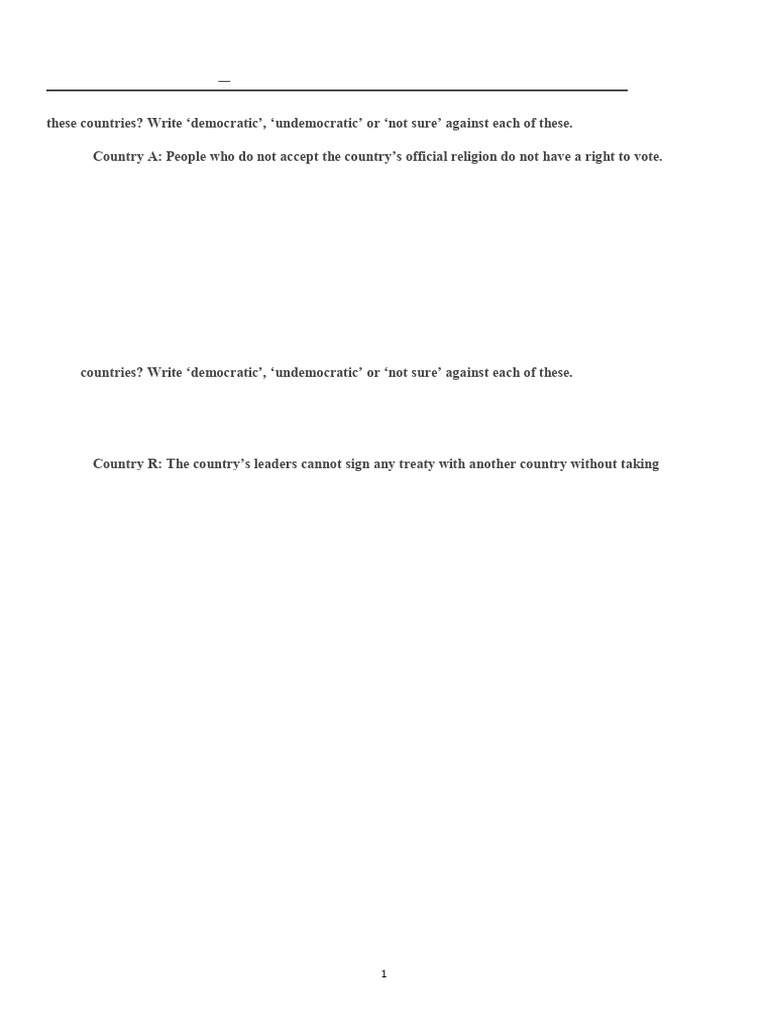 Civics Chapter 1 - What Is Democracy | PDF | Democracy | Political ...