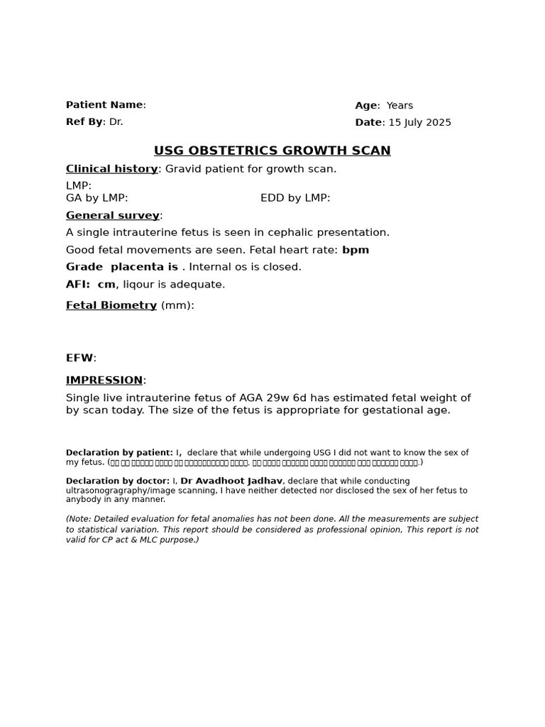 USG 3rd Trimester | PDF