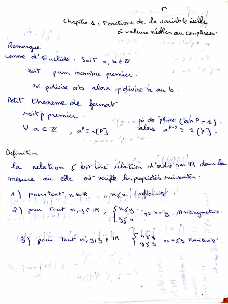 Chapitre 1 Fonction de La Variable Réelle | PDF