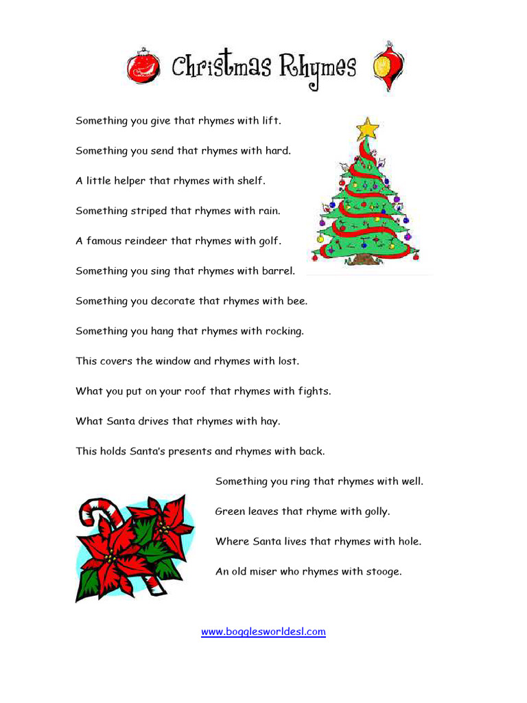 Santa-Themed Rhymes and Wordplay | PDF