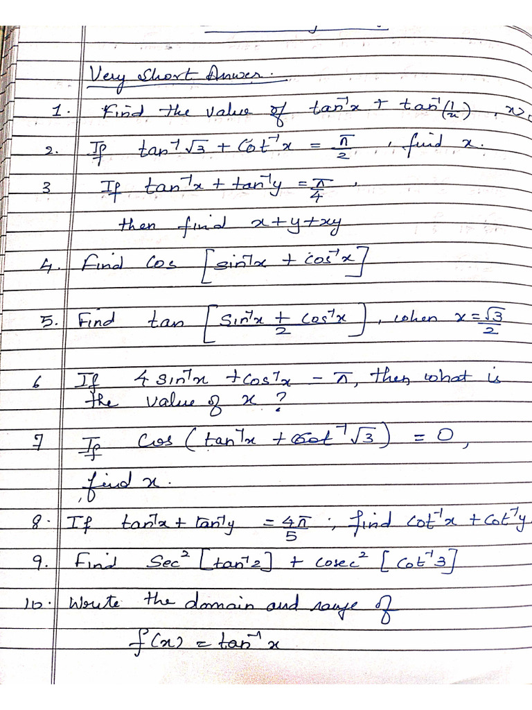 Inverse Trigonometry | PDF