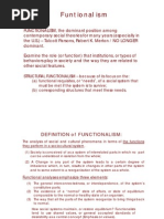 Functionalism Theory | PDF | Émile Durkheim | Sociological Theories