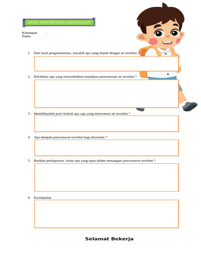 LKPD Pencemaran Air | PDF