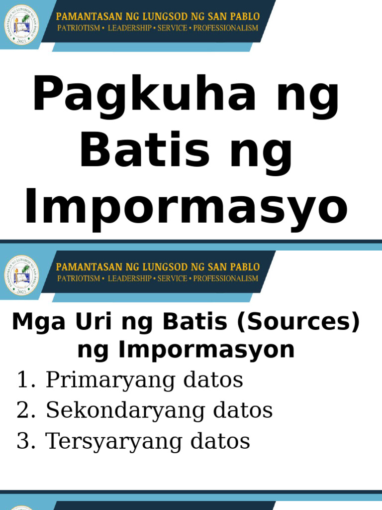 ARALIN 5 Pagkuha NG Batis NG Impormasyon | PDF