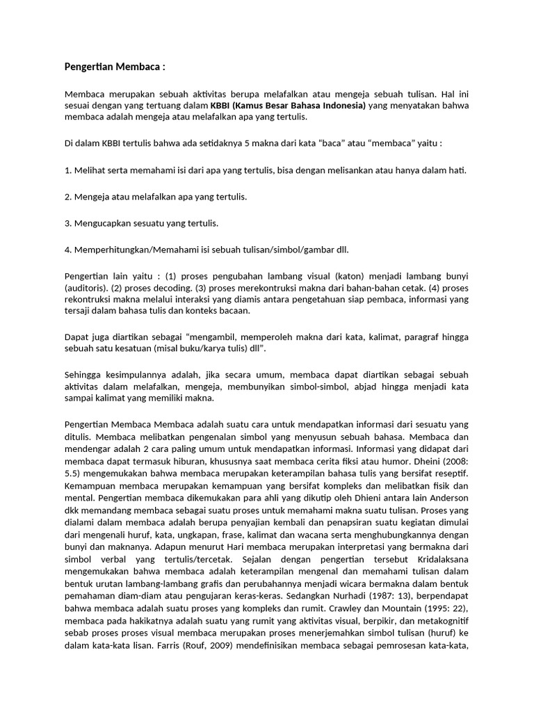 Materi Baca (Makna Dan Manfaat) | PDF