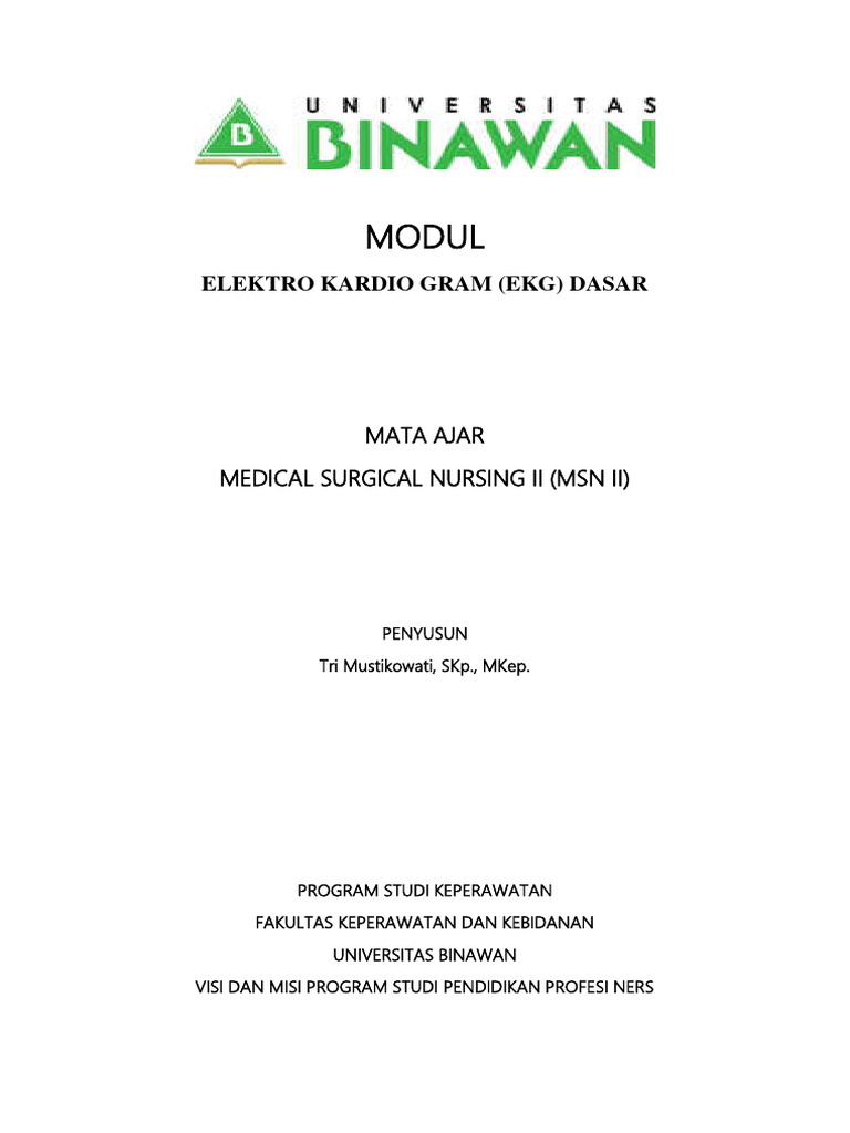 Modul Dasar EKG untuk Keperawatan | PDF