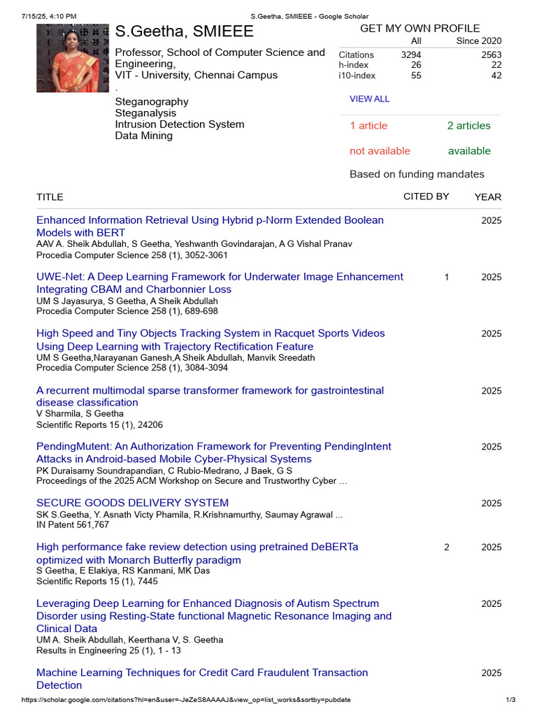 Etha, SMIEEE - Google Scholar | PDF | Deep Learning