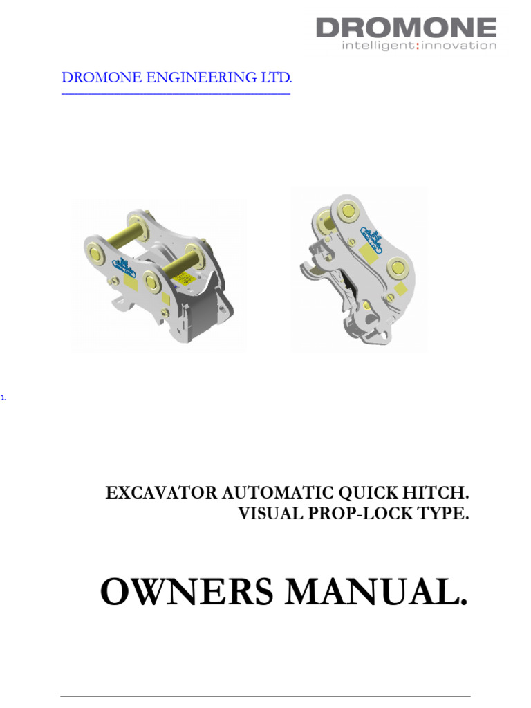 Dromone Quick Hitch Owners Manual | PDF | Valve | Nut (Hardware)