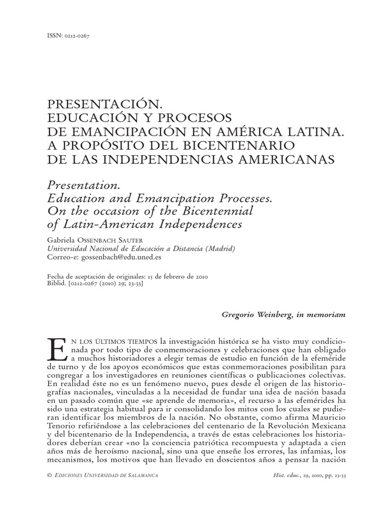 PENSAMIENTO 2 Presentacion Educacion y Procesos de Ema | PDF | America latina | Esclavitud
