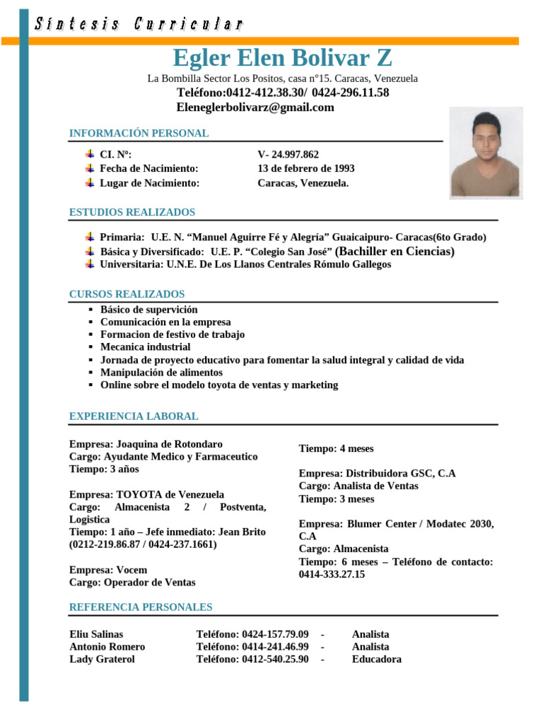 Egler Elen Bolivar Z | PDF