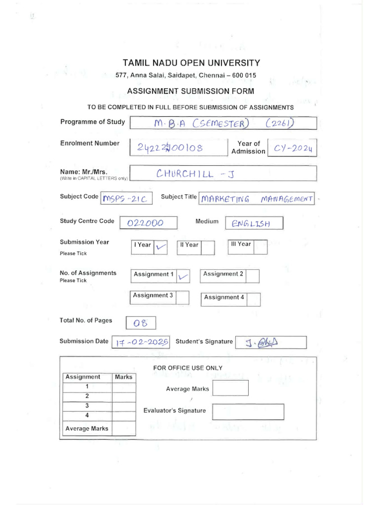 MSPS-21C 1st Asssignment | PDF
