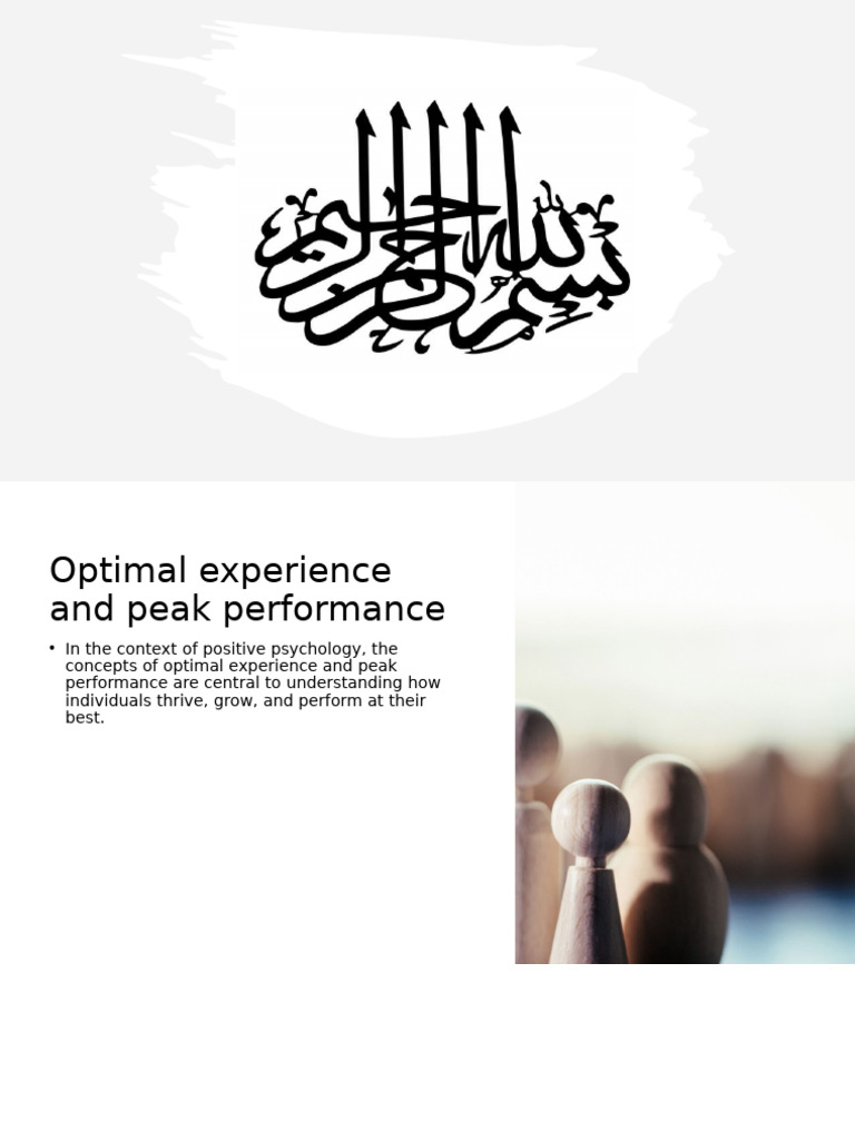 Optimal Eperience | PDF | Flow (Psychology) | Positive Psychology
