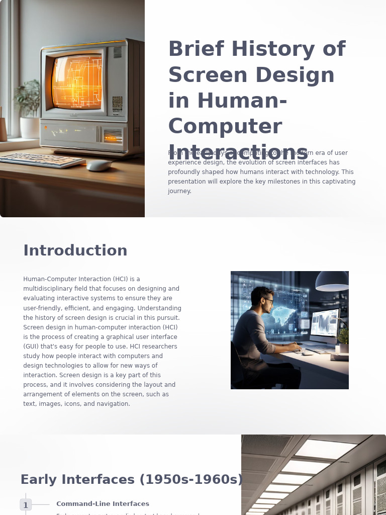 History of Screen Design in HCI | PDF | Graphical User Interfaces ...
