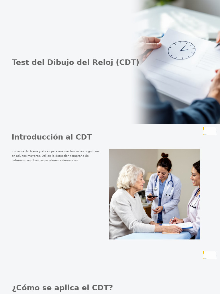 Interpretación del Test del Reloj CDT | PDF