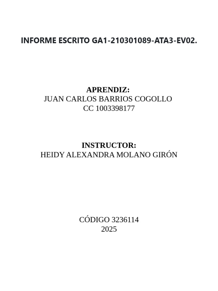 Informe Escrito | PDF