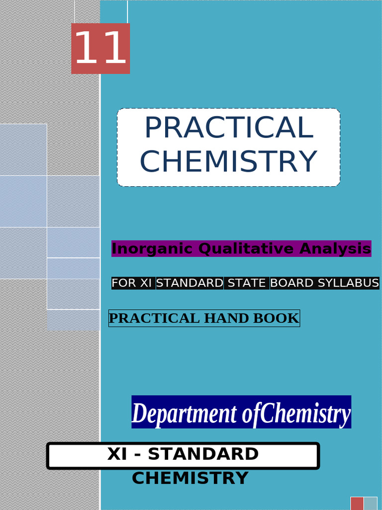 11th Chemistry Practical Manual 2025-2026 | PDF | Precipitation ...