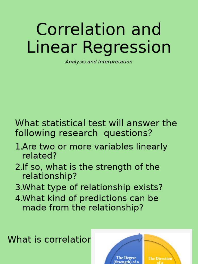Correlation and Regression Analysis Guide | PDF | Statistical ...