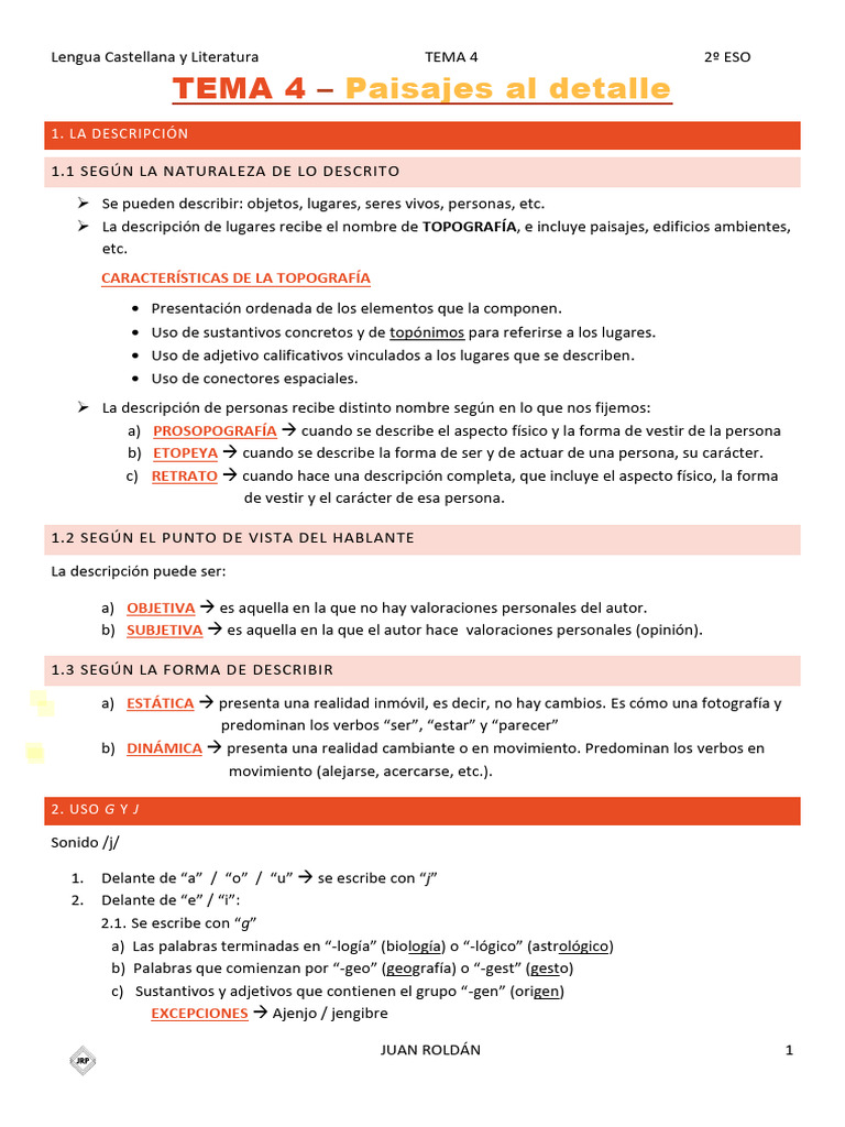 TEMA 4 - Lengua Castellana y Literatura | PDF | Verbo | Conjugación gramatical
