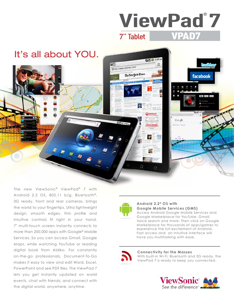 ViewPad 7 Datasheet Low Res English US | PDF
