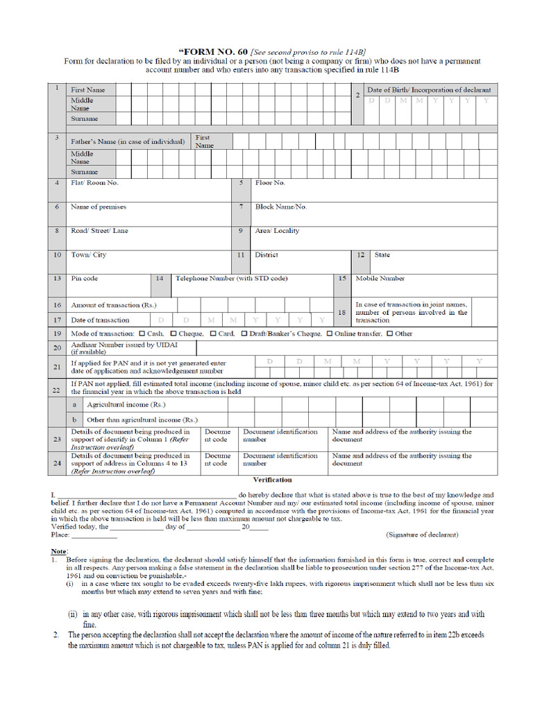Form-60 - New Format | PDF