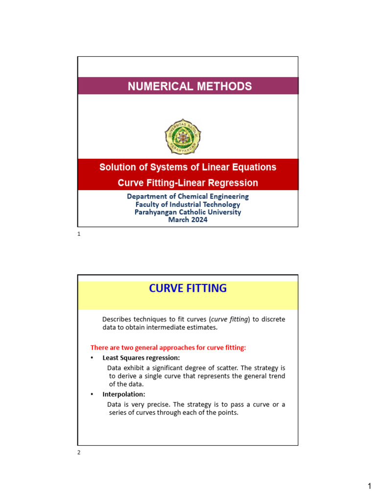 Curve Fitting-Linear Regression | PDF | Errors And Residuals | Regression Analysis
