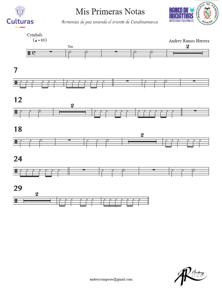 Mis Primeras Notas - Cymbals | PDF