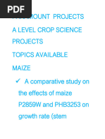 A Level Crop Science Projects by Mr. Mahute | PDF | Home & Garden ...