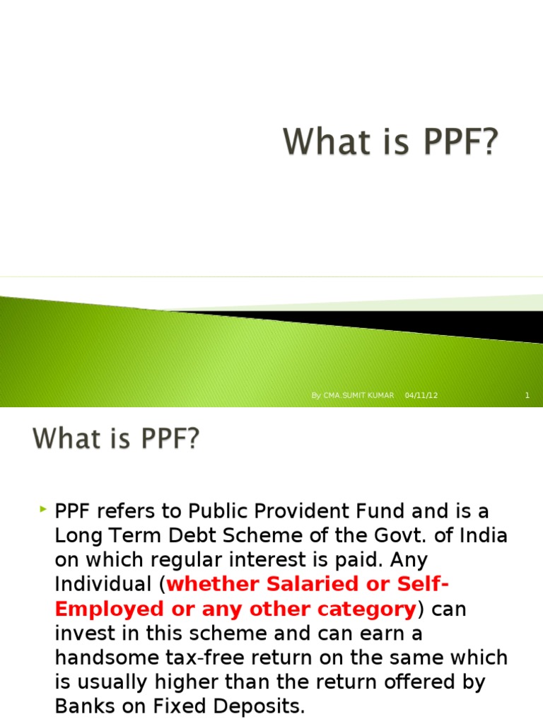 Understanding Public Provident Fund (PPF) | PDF | Investing | Financial ...