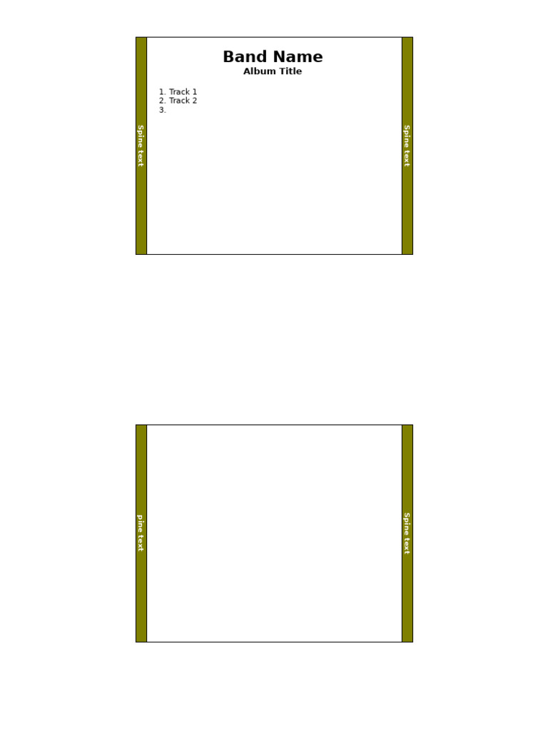 CD Jewel Case Template for Word | PDF