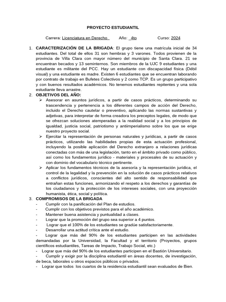 Proyecto de Vida Estudiantil 4to Año | PDF | Enseñando | Moodle