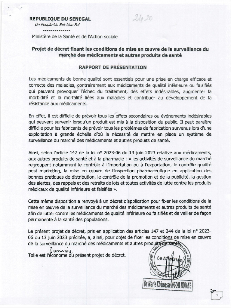 Décret N° 2023-2420 Du 27 Décembre 2023 Fixant Les Conditions de Mise ...