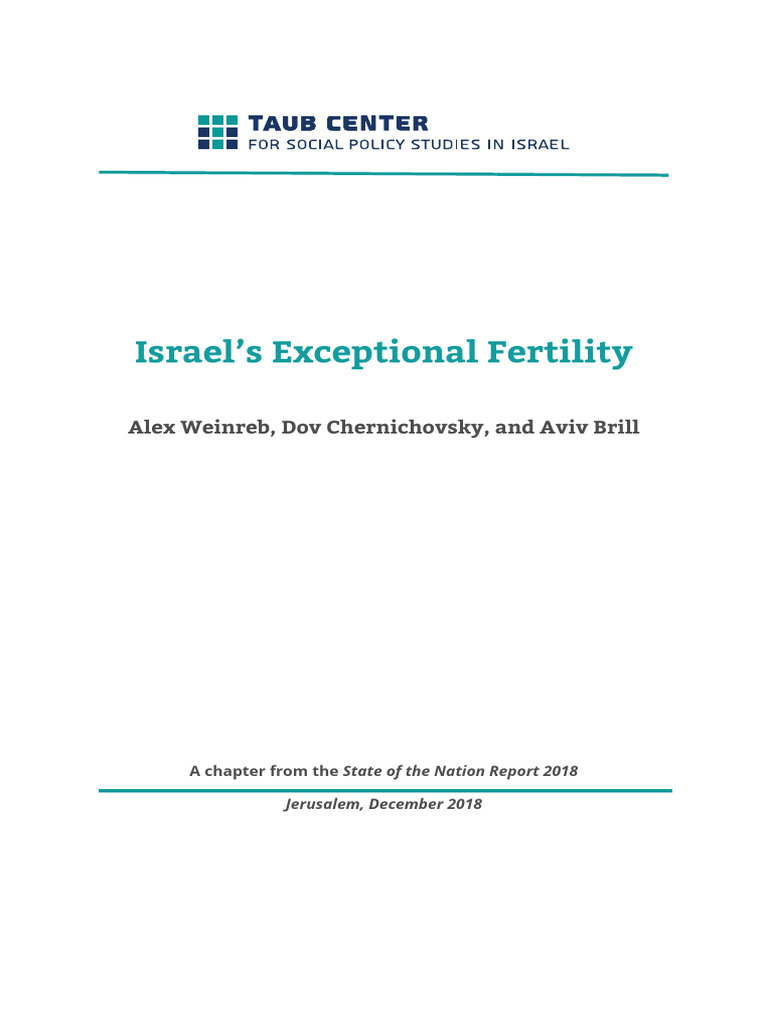 Exceptional Fertility Eng | PDF | Total Fertility Rate | Israel