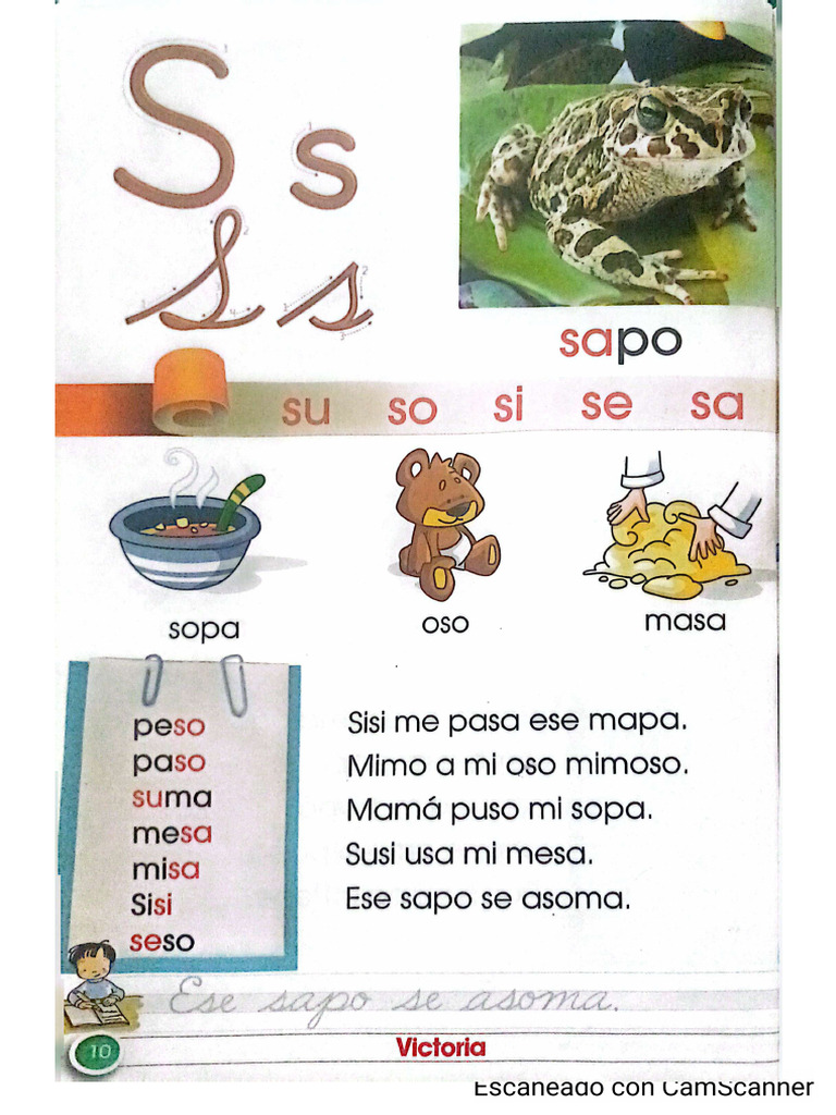 Lección Letra S | PDF