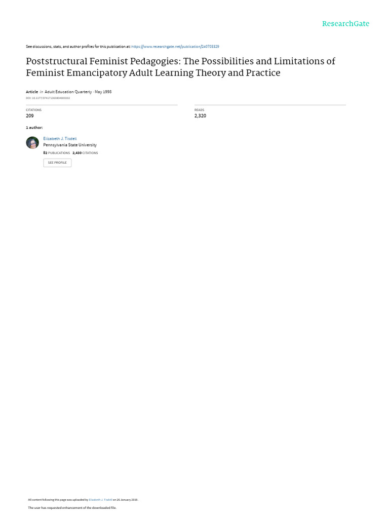 Tisdell AEQ1998 FEMPS | PDF