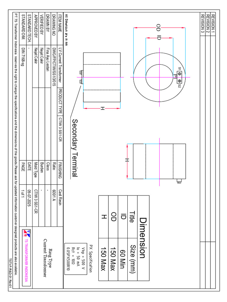 LV Current Transformer Dimensions Guide | PDF