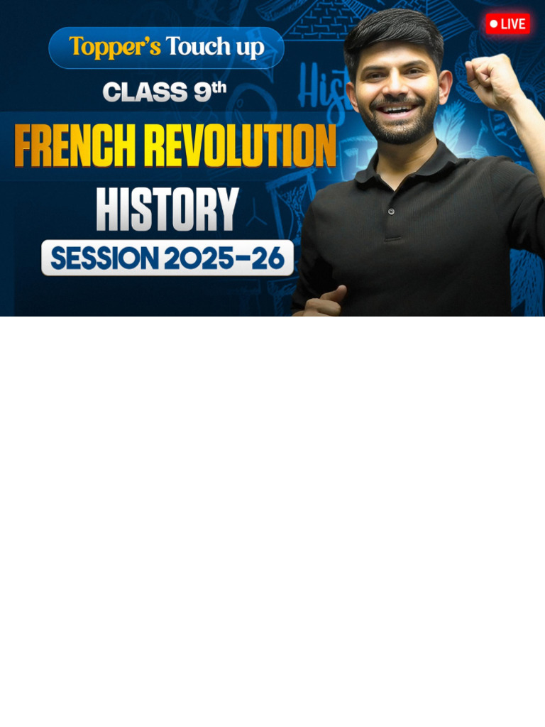 Topper's Touch Up Class 9th French Revolution 1 | PDF