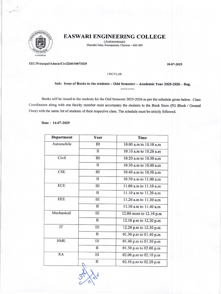 Circular - Issue of Books | PDF | Academic Administration | Higher ...