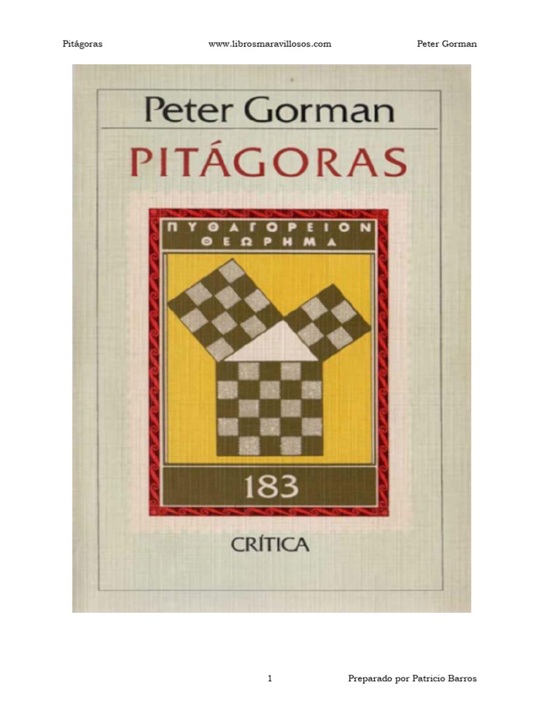 Pitagoras - Peter Gorman | PDF | Pitágoras | Platón