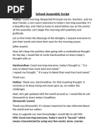 School Assembly Anchoring Script | PDF